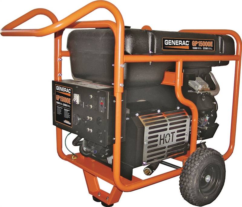Generac GP15000E Portable Generator 120 240 VAC 125 62 5 A 15000 