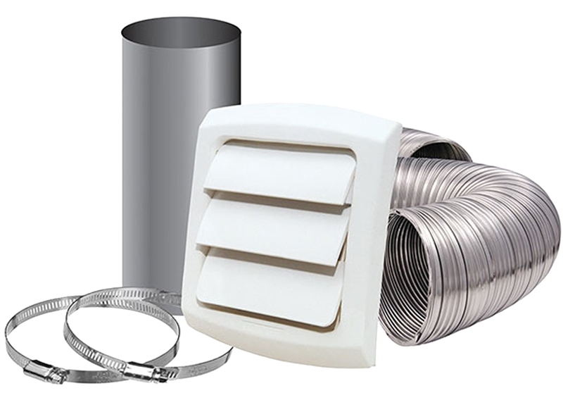 DUNDAS JAFINE ProVent MLFVK48E Semi-Rigid Dryer Vent Kit, Aluminum, 4 ...