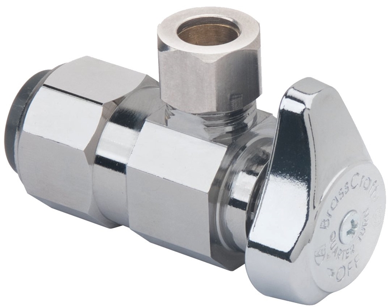 BrassCraft G2PS19X CD 1 4 Turn Angle Stop Valve 1 2 X 3 8 In Push Fit 