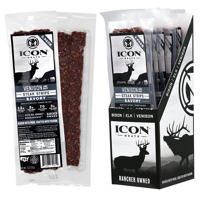 3578440: Icon Meats 8-10033-74131-9 Venison Jerky Steak, Strip, Savory ...